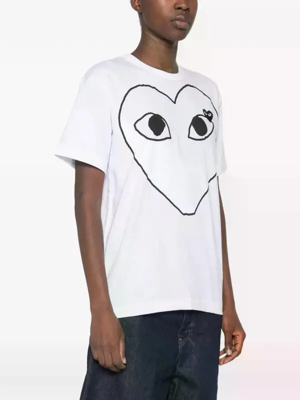 Play Comme Des Garcon Heart-print T-shirt