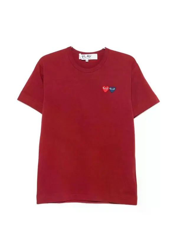 Play Comme Des Garcon Heart-patch T-shirt