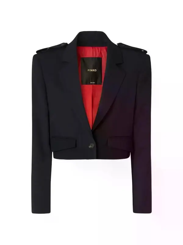 Pinko Cropped Jacket With Epaulettes