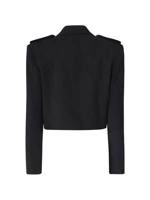 Pinko Cropped Jacket With Epaulettes