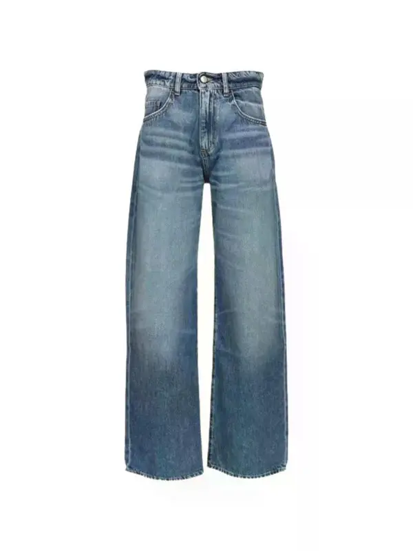 ICON DENIM LOS ANGELES Bea Faded-effect Wide-leg Jeans - Blue