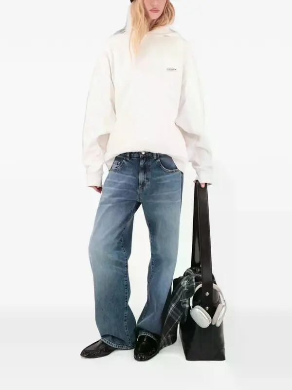 ICON DENIM LOS ANGELES Bea Faded-effect Wide-leg Jeans