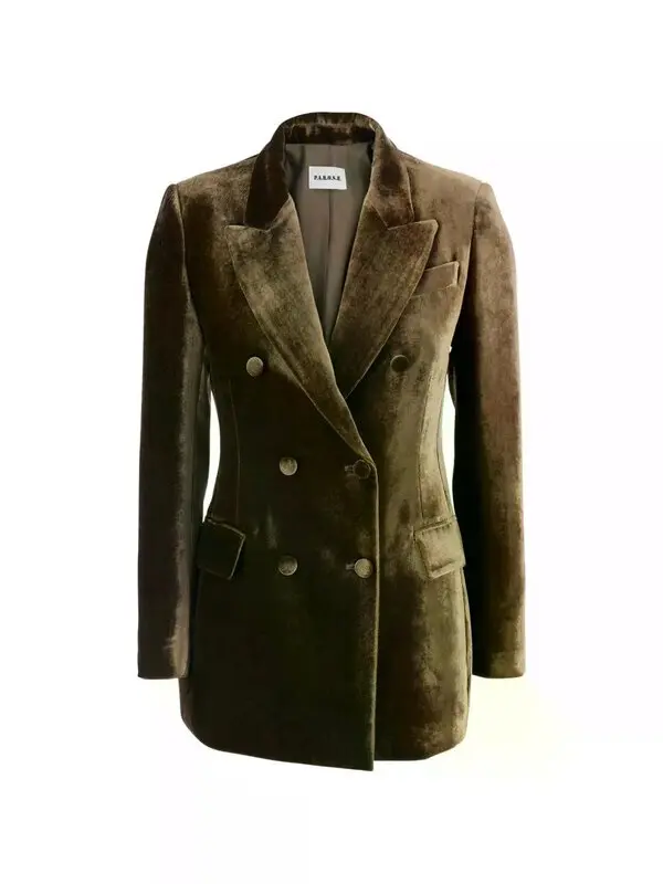 P.a.r.o.s.h Velvet Double-breasted Blazer