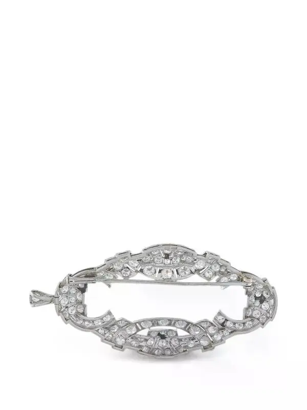 LB EXCLUSIVE Diamond Plaque Brooch