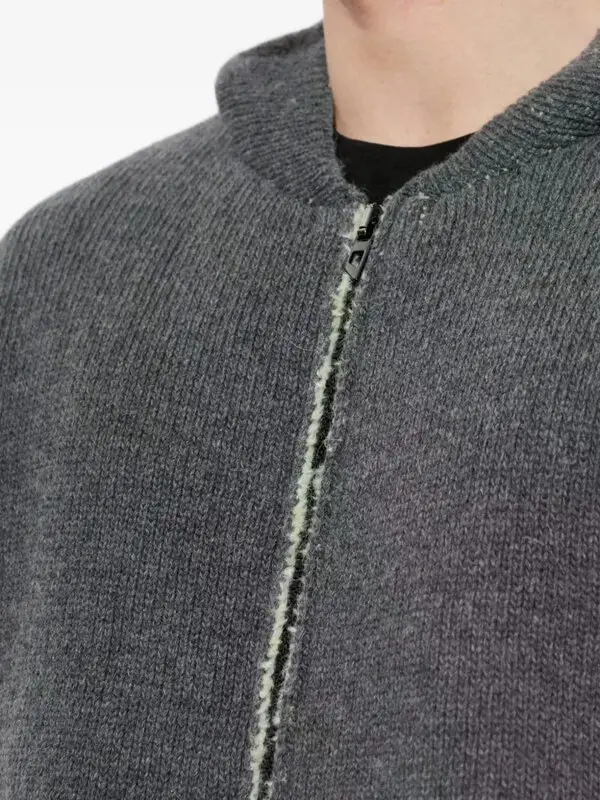DIESEL® Zip-up Hoodie In Dual-texture Knit