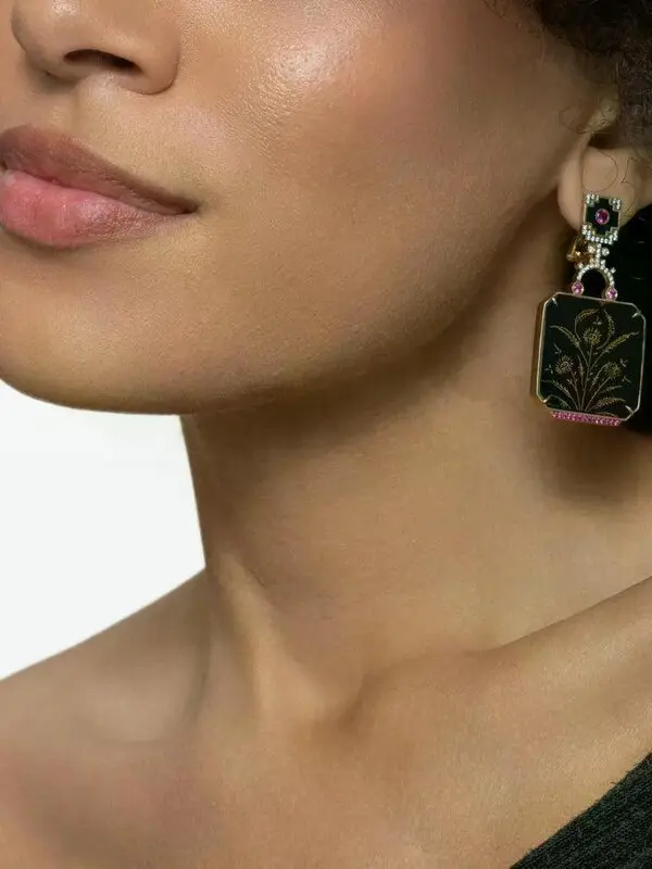 SILVIA FURMANOVICH Embellished Ruby Earrings - Gold