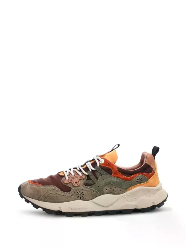 FLOWER MOUNTAIN Panelled Sneakers - Brown
