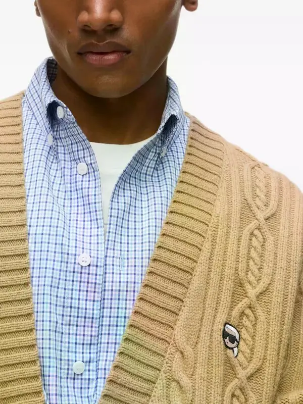 Karl Lagerfeld Ikon Cable Knit Cardigan