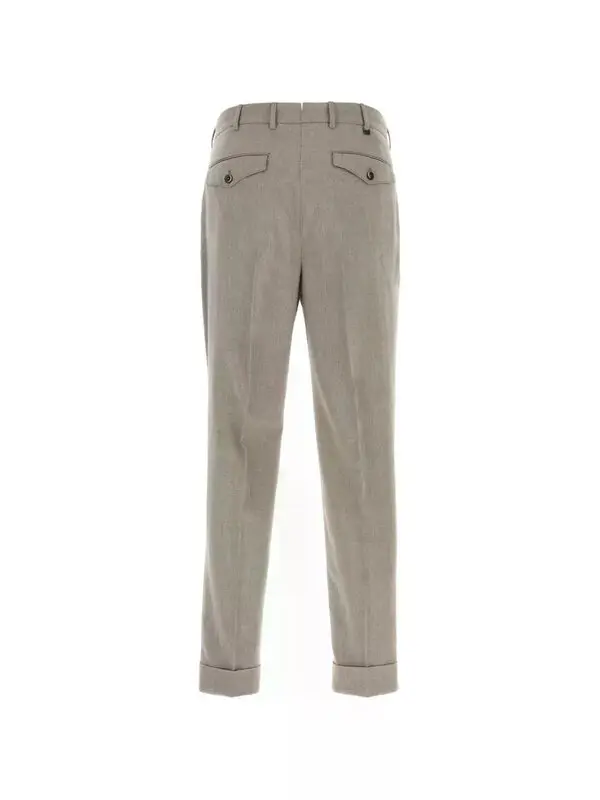 PT TORINO Pleated Turn-up Trousers