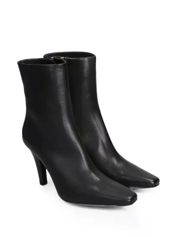 THE SELLER Square-toe Ankle Boots With Stiletto Heel And Gold-tone Hardware