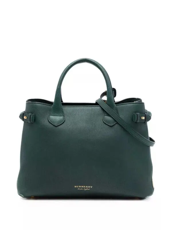 Burberry 2000-2017 Medium Leather And House Check Banner Satchel