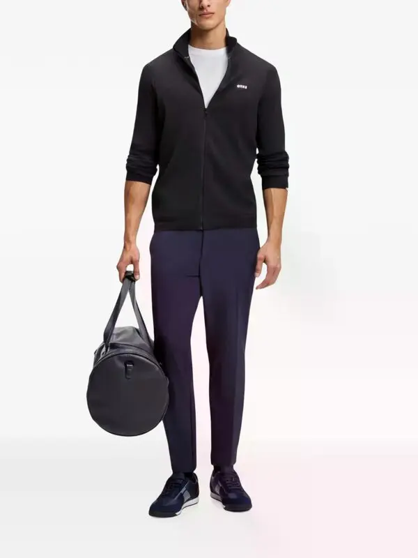 BOSS Knitted Cotton Zip-neck Cardigan