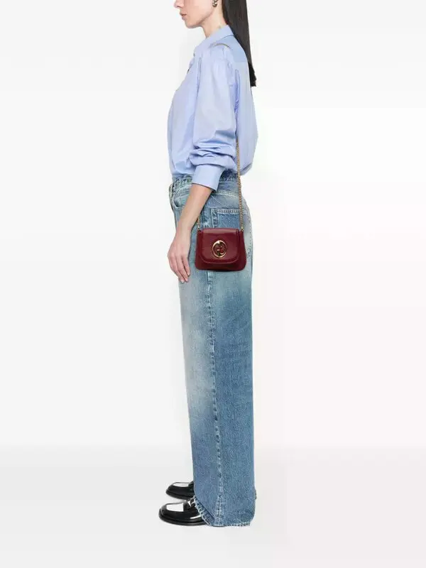 Gucci Calfskin 1973 Chain Crossbody Bag - Red