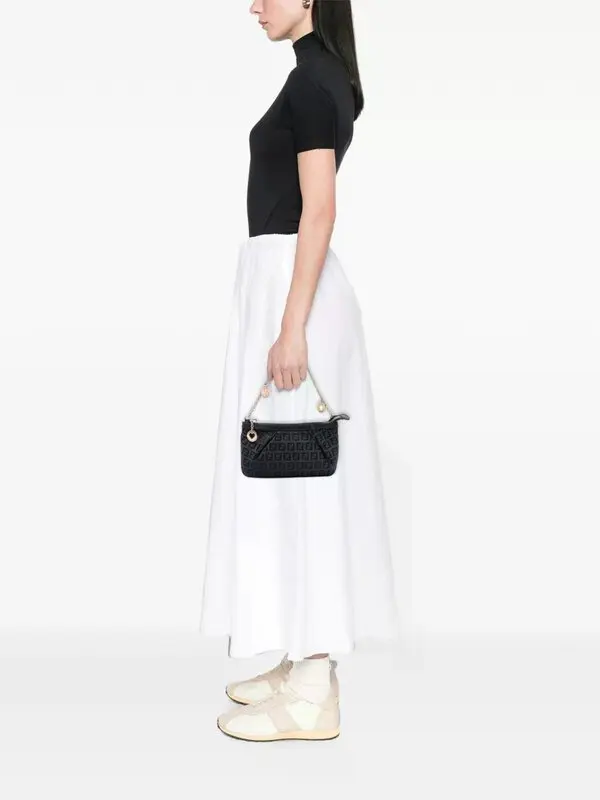 Fendi Zucchino Canvas Chain Shoulder Bag