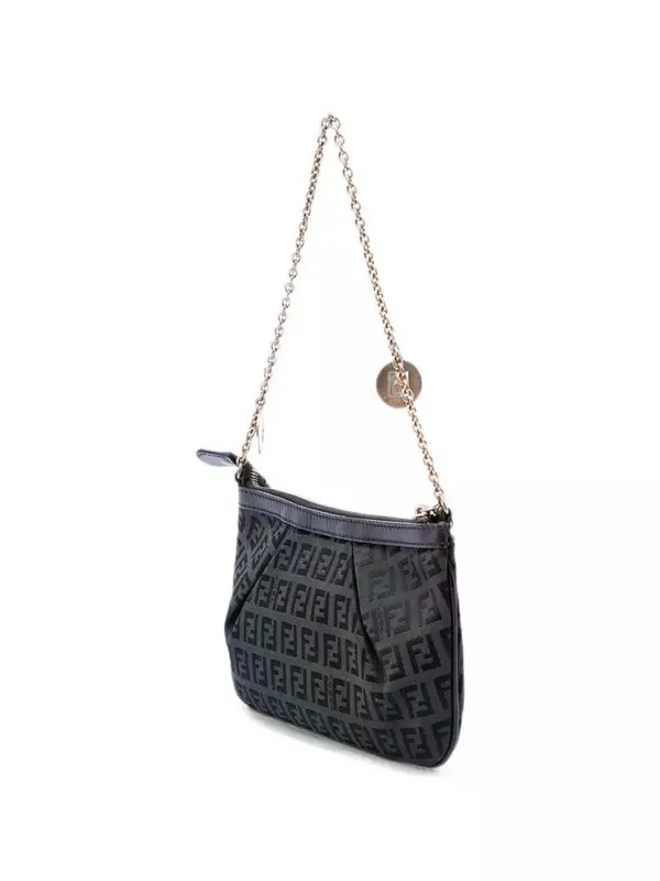Fendi Zucchino Canvas Chain Shoulder Bag