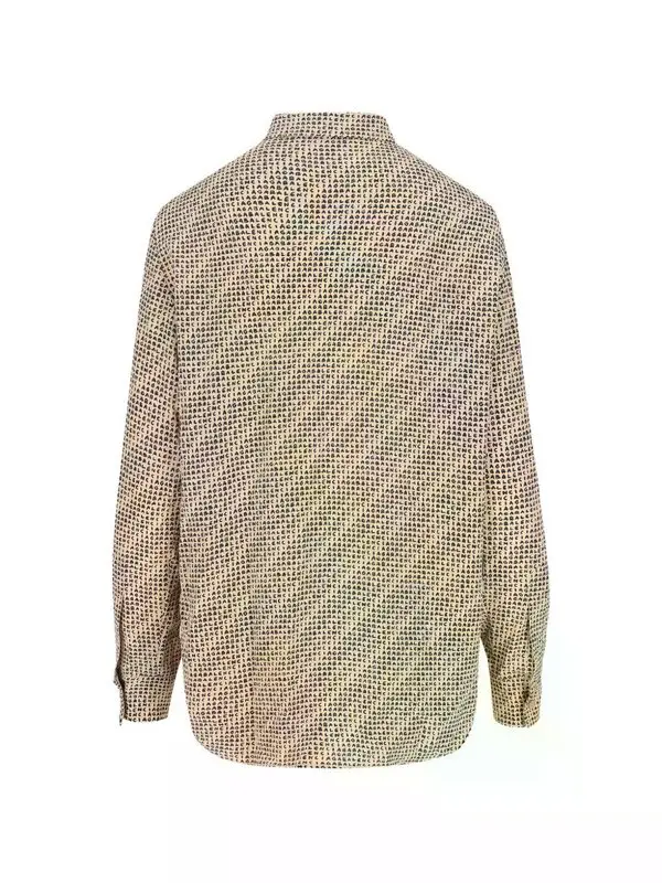 Balenciaga Monogram Shirt In Beige/black