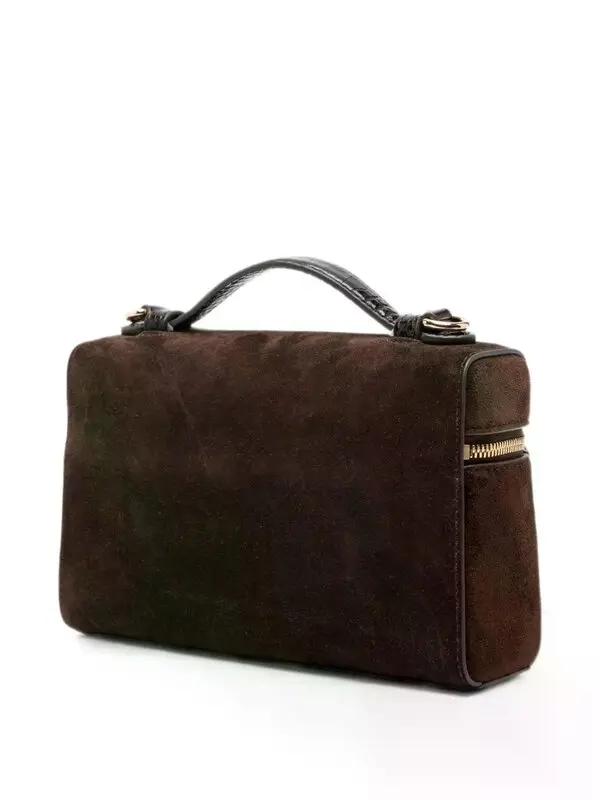 Tory Burch Romy Logo-plaque Suede Tote Bag