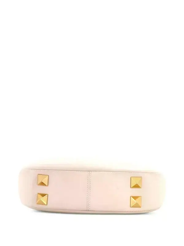 Valentino Garavani Stud Sign Leather Hobo Bag - Neutrals