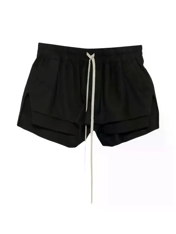 Rick Owens Tower Fog Boxers Drawstring Wool Shorts