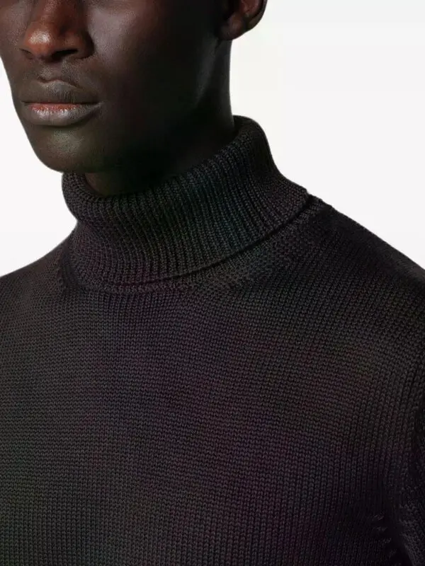 ROBERTO COLLINA Ribbed-knit Roll-neck Sweater