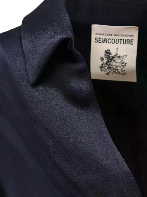 SEMICOUTURE Satin V-neck Shirt