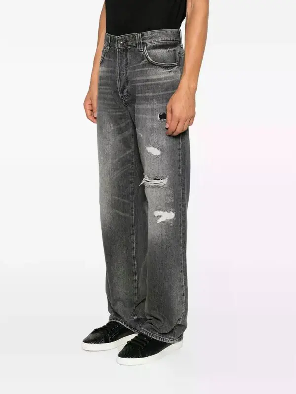 Emporio Armani Distressed Faded-effect Jeans
