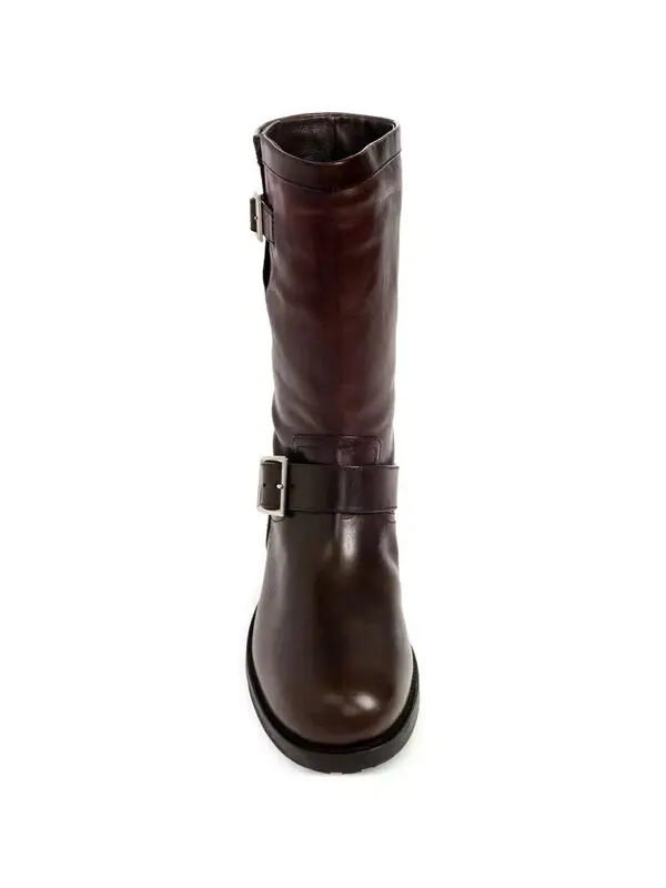 JIMMY CHOO Biker Mid Buckle-strap Boots
