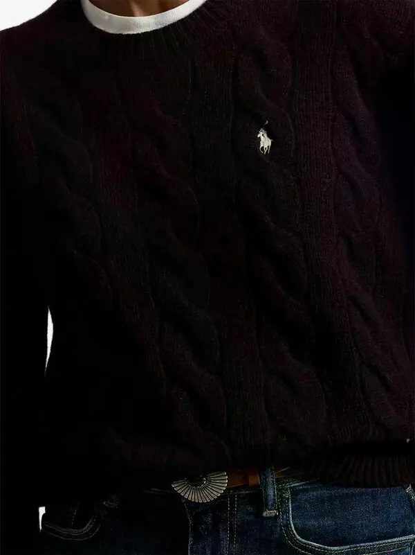 Polo Ralph Lauren Cable-knit Embroidered-logo Sweater