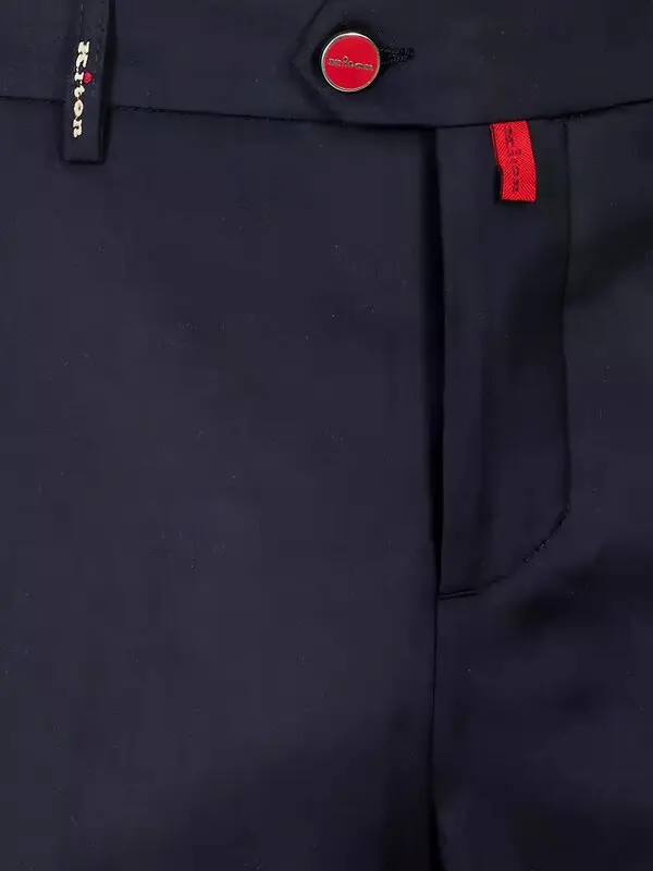 Kiton Logo Patch Straight-leg Trousers