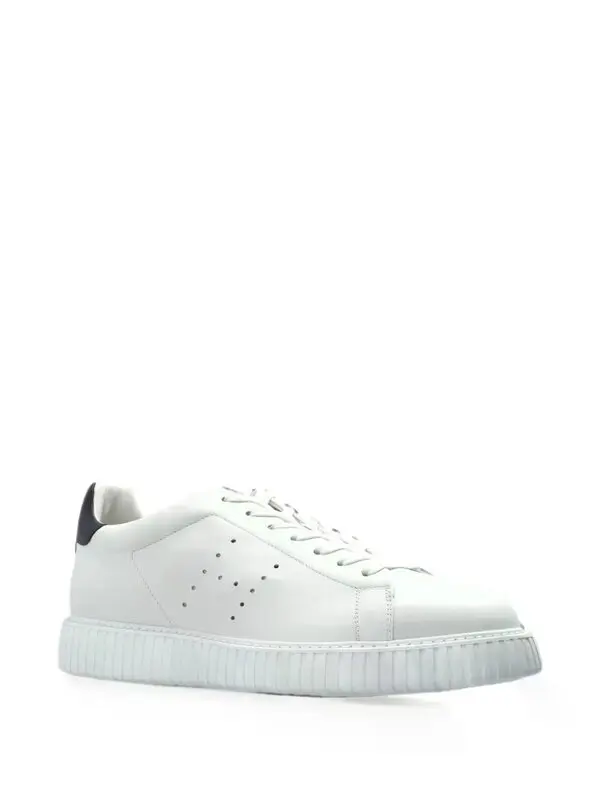 Hogan Perforated Detail Leather Sneakers - White