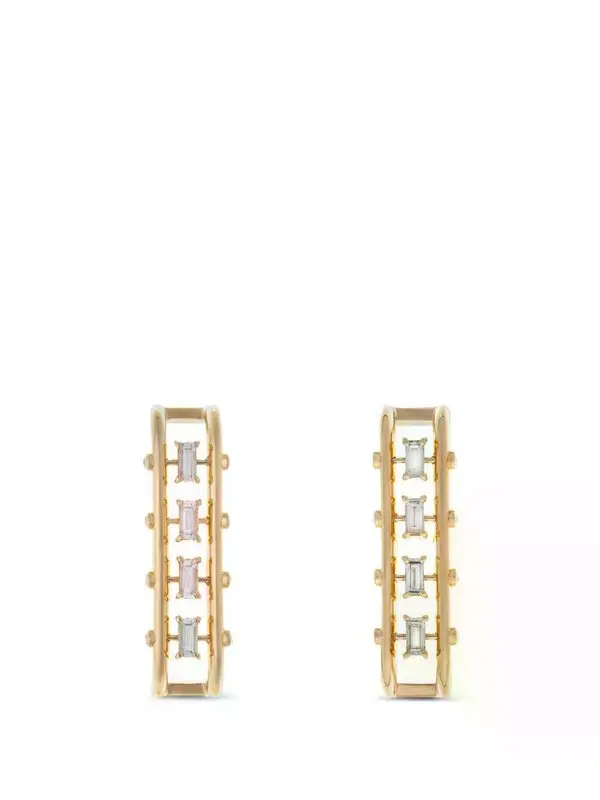 DENISE CASSOU 18k Yellow Diamond Cage Earrings - Gold