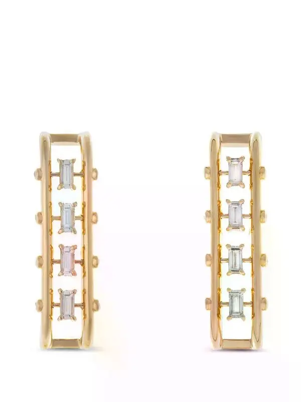 DENISE CASSOU 18k Yellow Diamond Cage Earrings - Gold
