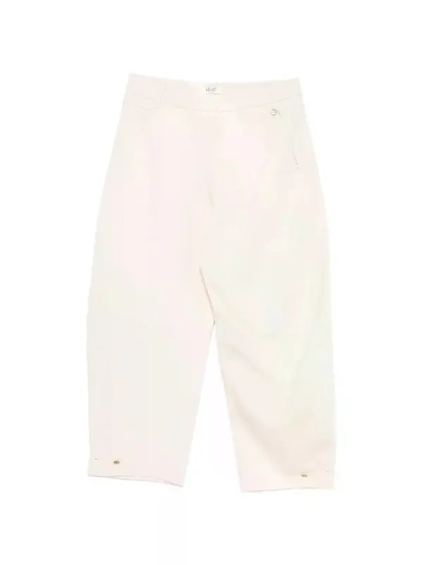 Liu Jo Logo Plaque Cropped Trousers