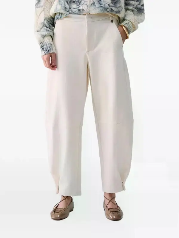 Liu Jo Logo Plaque Cropped Trousers