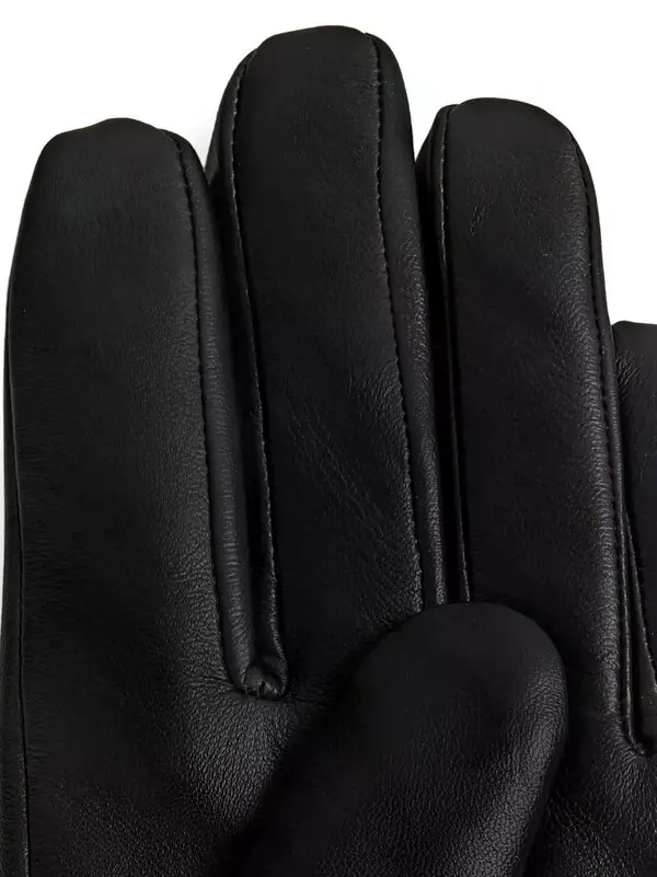 Karl Lagerfeld Logo Leather Gloves
