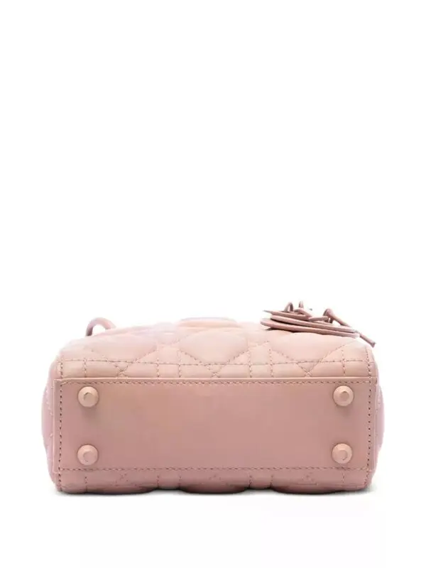 Dior Micro Ultra Matte Calfskin Cannage Lady Satchel - Pink