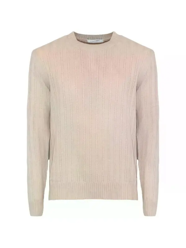 CRUCIANI Ribbed-knit Crew-neck Sweater