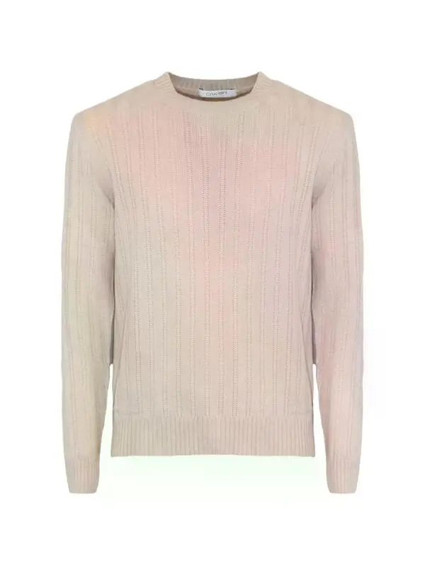 CRUCIANI Ribbed-knit Crew-neck Sweater