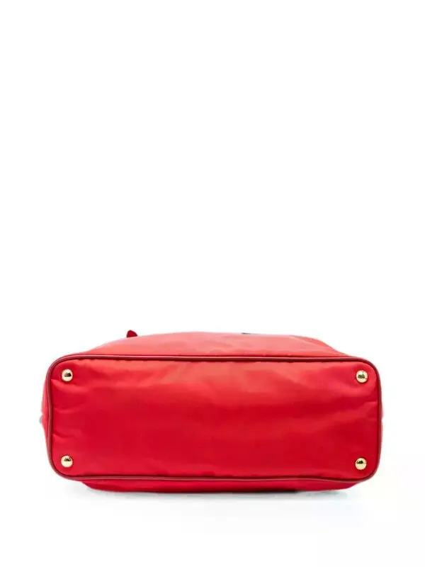 Prada 2013-2026 Saffiano Trimmed Tessuto Tote Bag