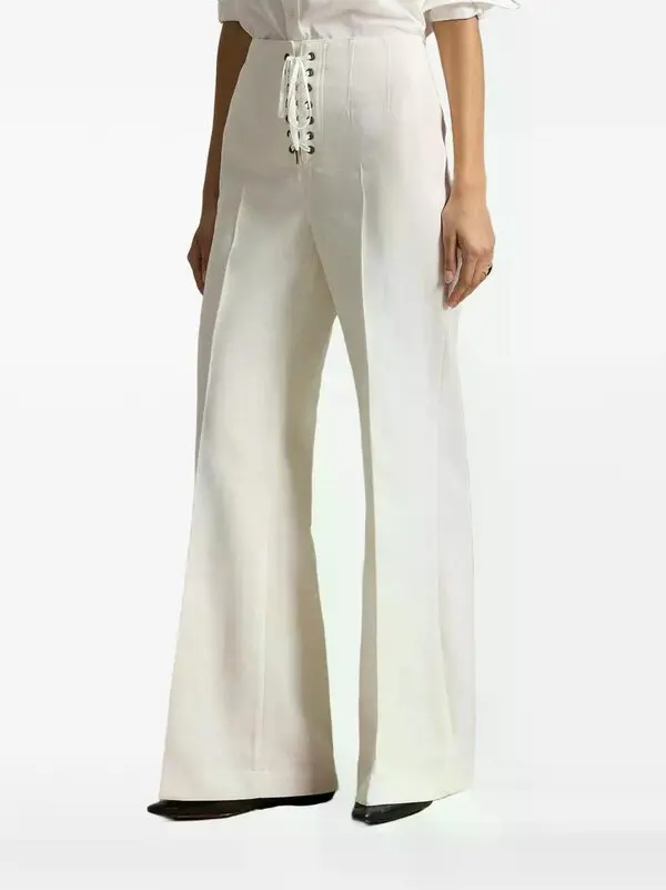 Polo Ralph Lauren Beaton Cotton-wool Lace-up Trousers - White