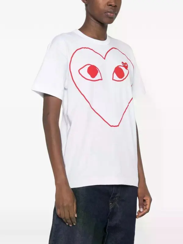 Play Comme Des Garcon Heart-print T-shirt