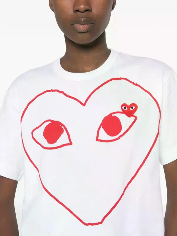 Play Comme Des Garcon Heart Print T-shirt