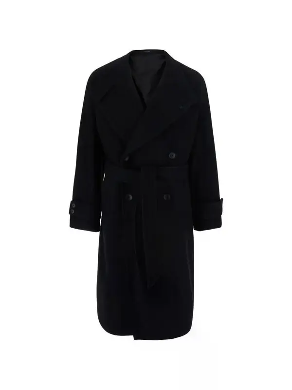 Tagliatore Double-breasted Belted Coat