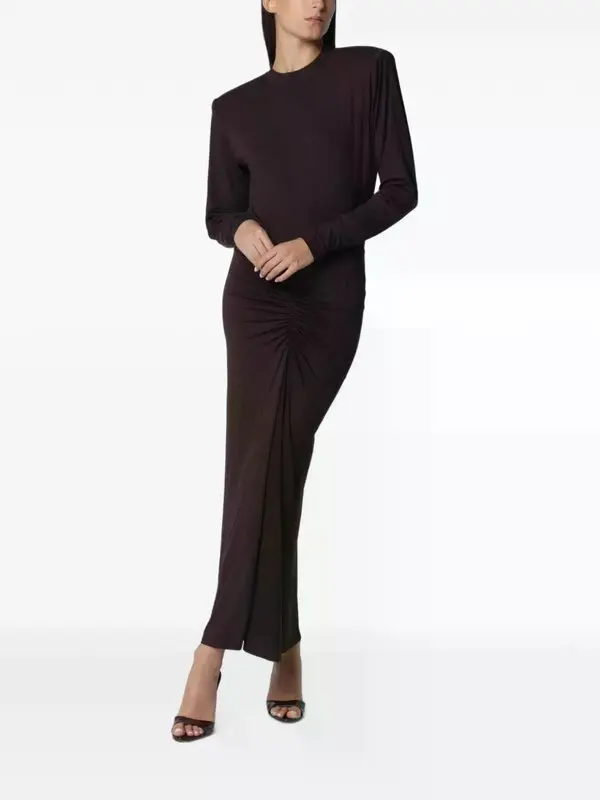Andamane Ruched Long-sleeve Dress