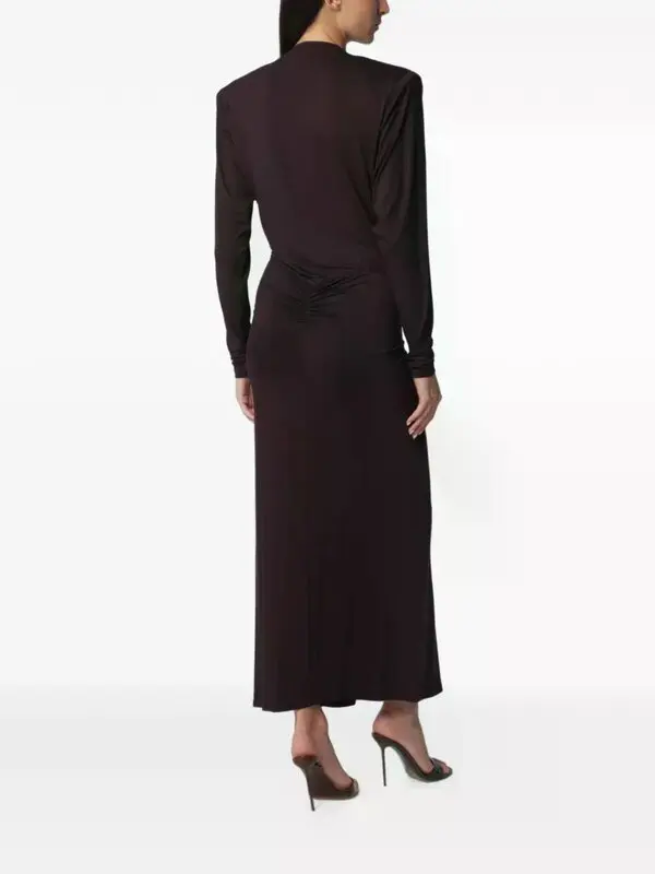 Andamane Ruched Long-sleeve Dress