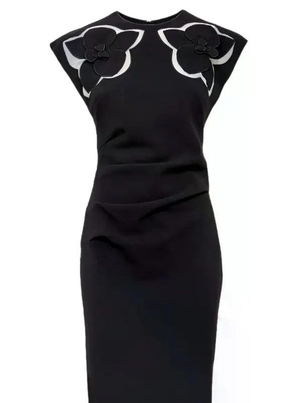 Acler Koda Floral-appliqué Midi Dress