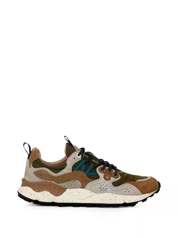 FLOWER MOUNTAIN Yamano Paneled Sneakers - Brown