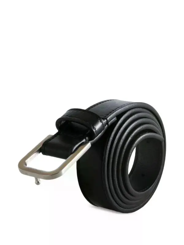 Saint Laurent Minimal Smooth Leather Belt - Black