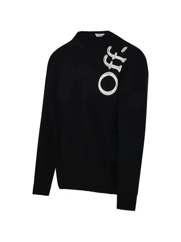 Off-White Logo-embroidered Knitted Sweater
