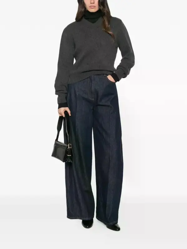 THELATEST Pleated Detail Wide-leg Jeans